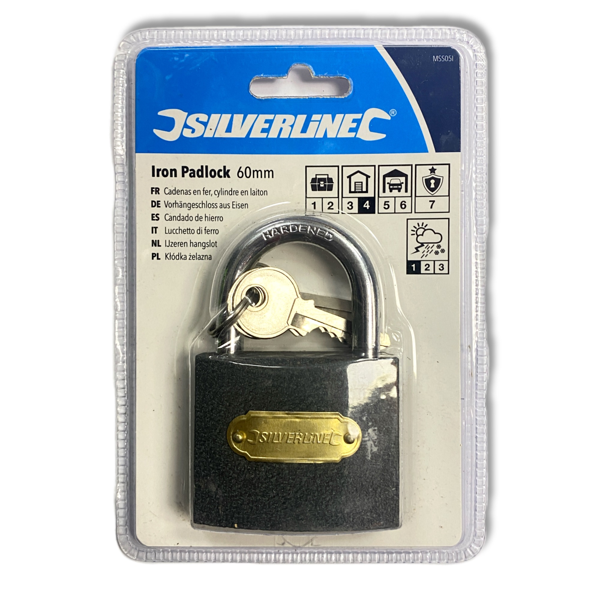 SILVERLINE IRON PADLOCK 60MM WITH 3 KEYS – Shakti Hardware Retail Ltd.